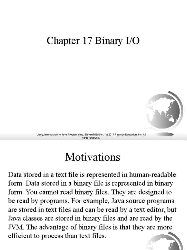 Chapter 17 Binary IO | PDF | String (Computer Science) | Class (Computer Programming)