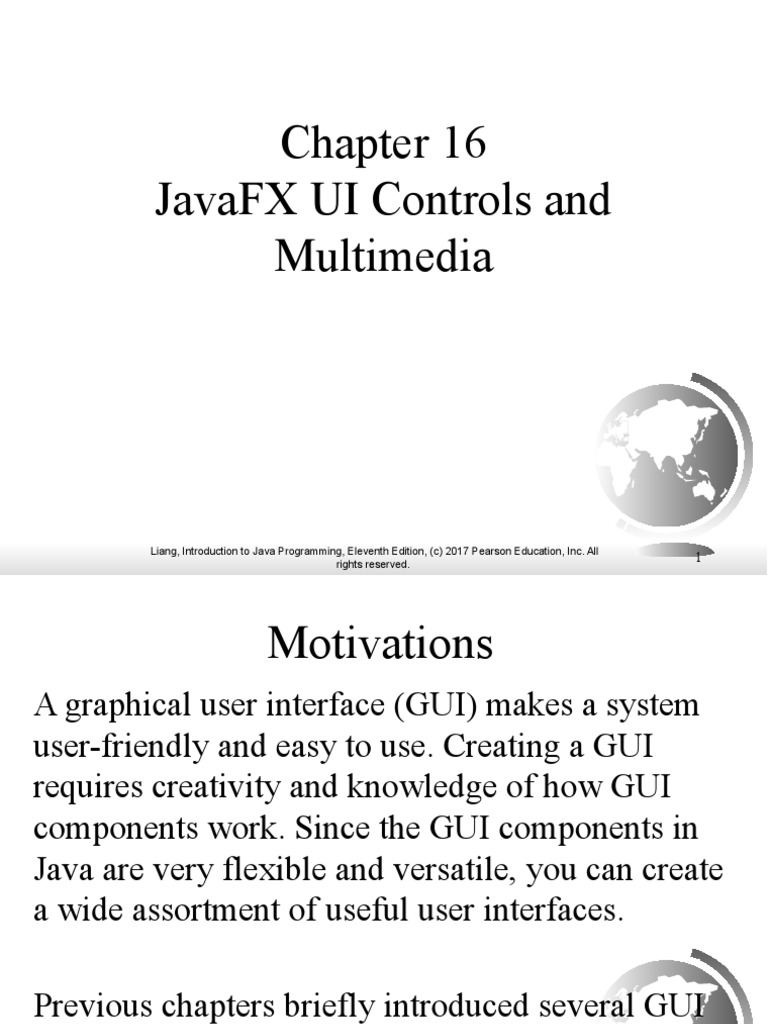 Chapter 16 JavaFX UI Controls and Multimedia | PDF | Graphical User ... Chapter 16 JavaFX UI Controls and Multimedia | PDF | Graphical User ...