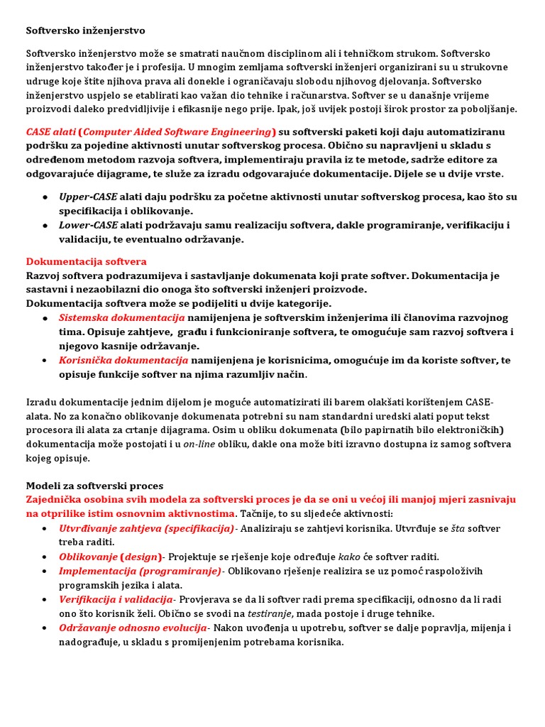 Pojam Case Alata I Nabrojani Modeli | PDF