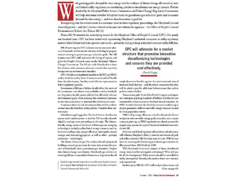 Op-Ed With David Lapp, Office of People's Counsel | PDF