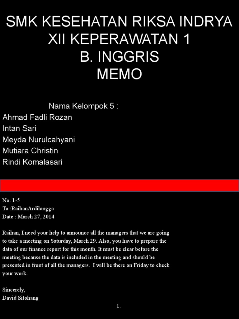 Soal Memorandum | PDF