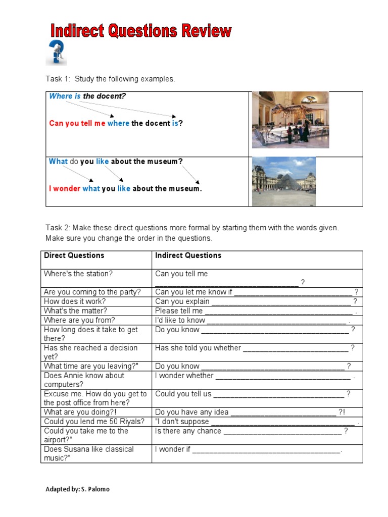 Indirect Questions Review | PDF | Self-Improvement | Science & Mathematics