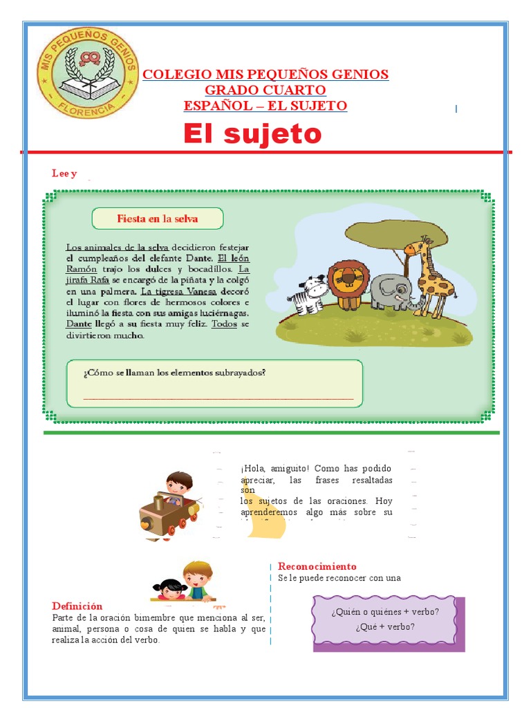 El Sujeto Español | PDF | Asunto (gramática)