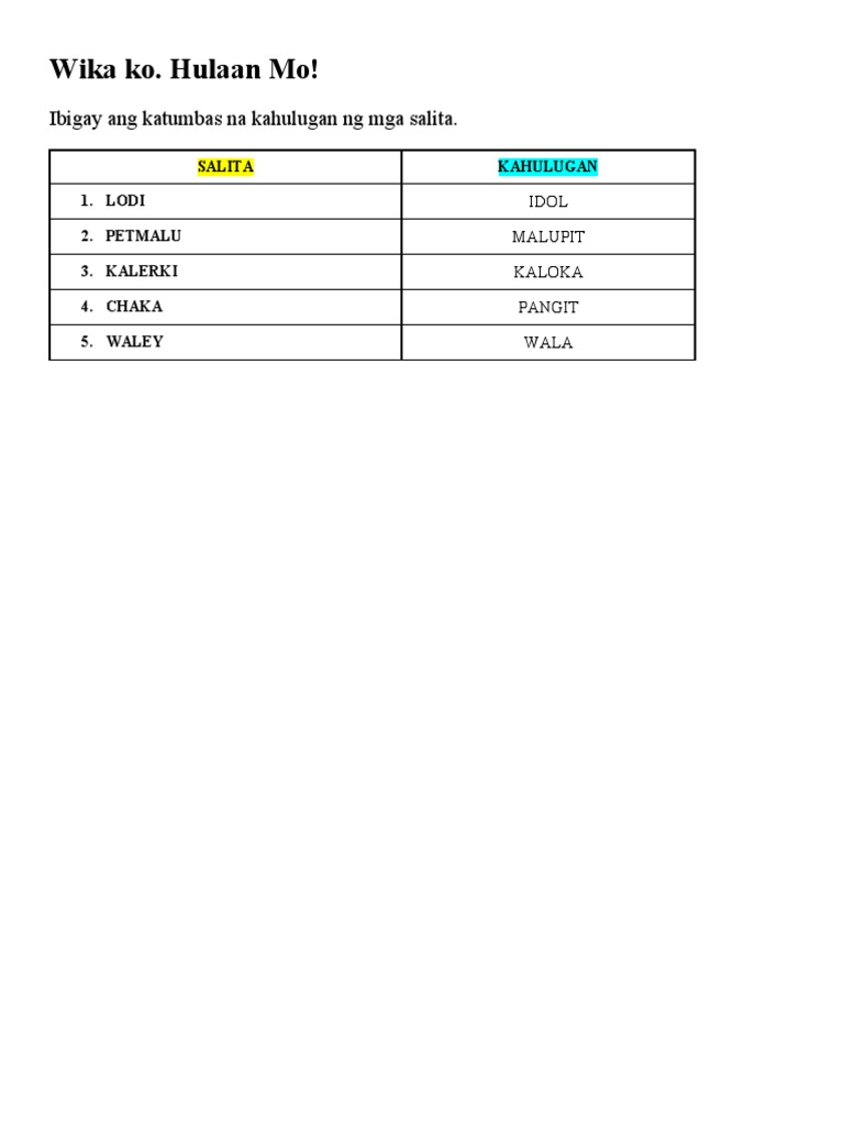 Module 1 - #4 - Balikan | PDF