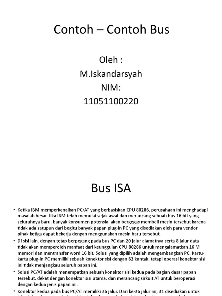 Contoh - Contoh Bus | PDF | Teknologi & Rekayasa