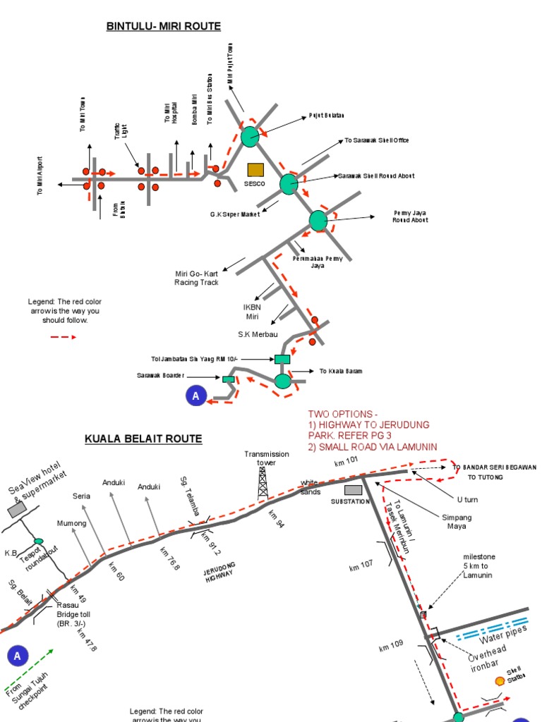 New Map Bintulu - Miri To KK | PDF | Land Transport | Public Transport