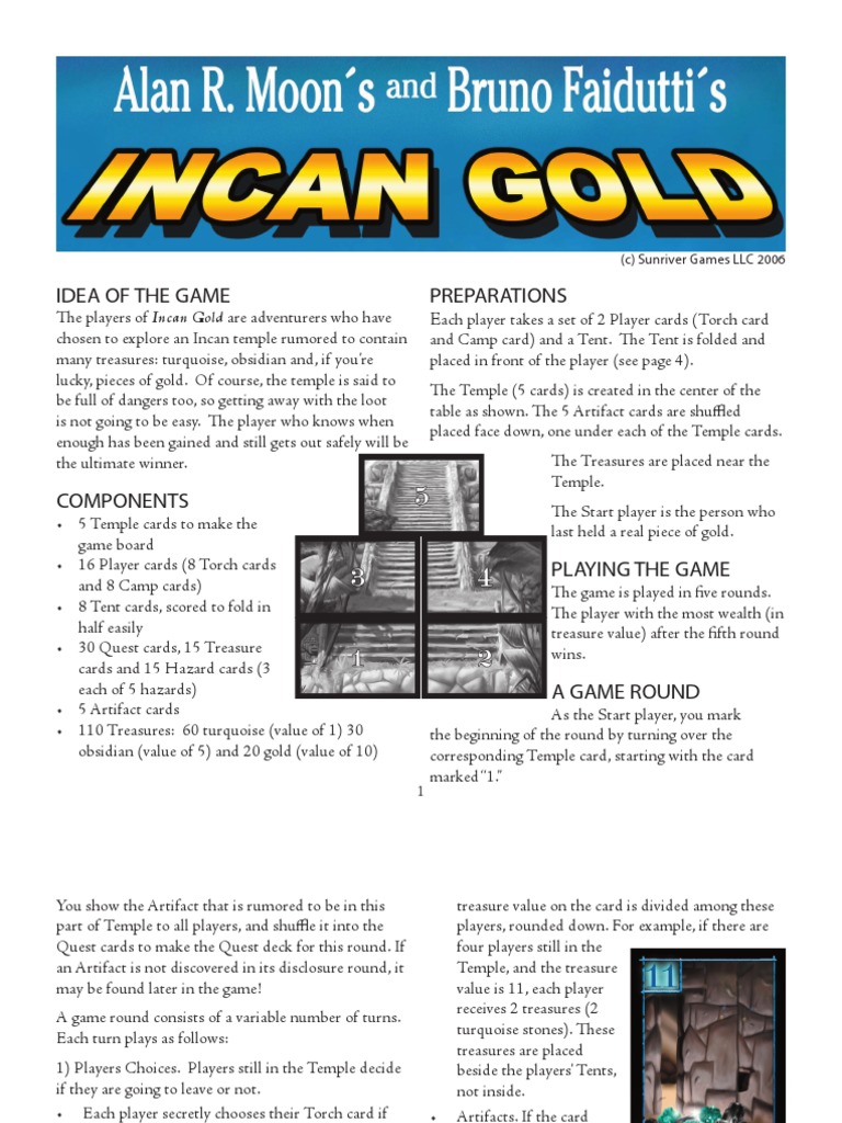 Exploring Perilous Temples: An Overview of the Incan Gold Board Game ...
