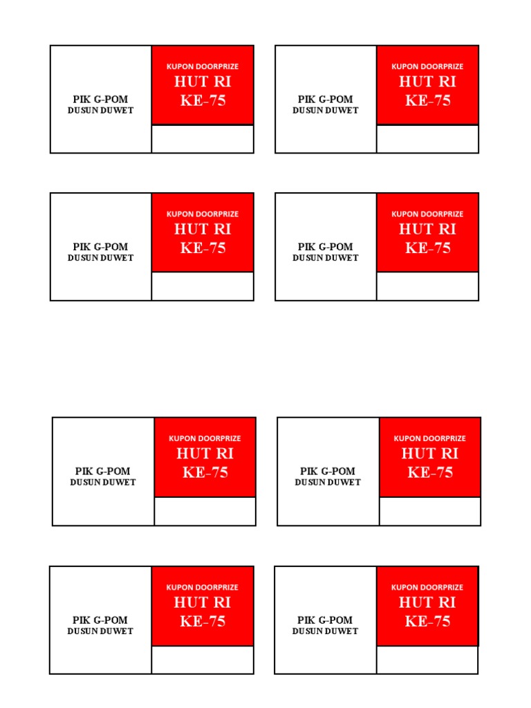 Kupon Doorprize | PDF | Memasak, Makanan, & Anggur