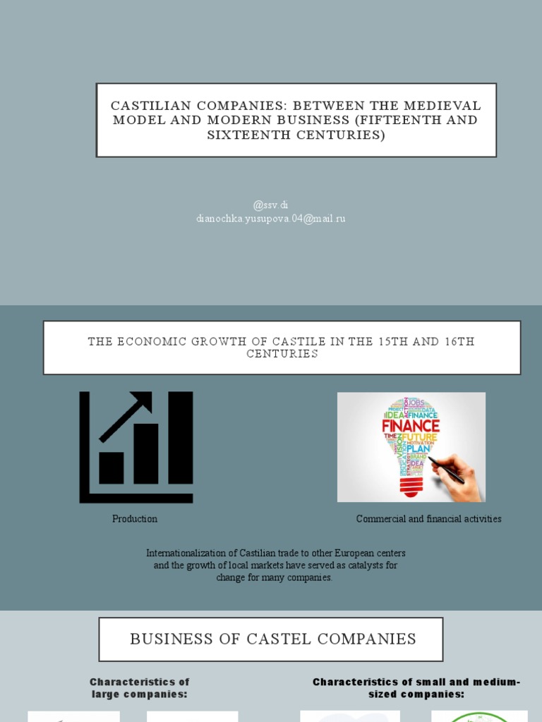 Castilian Companies: Between The Medieval Model and Modern Business ...