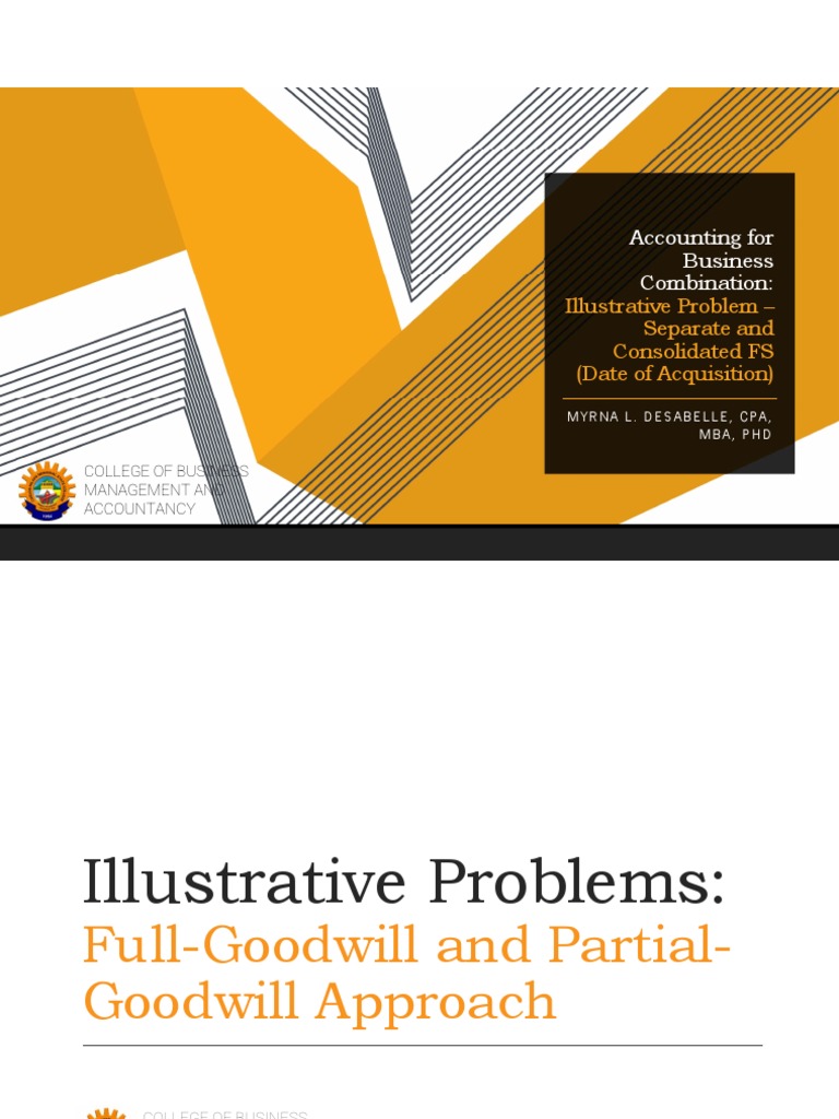 ACTBC Illustrative Problems - Full Goodwill Approach and Partial ...