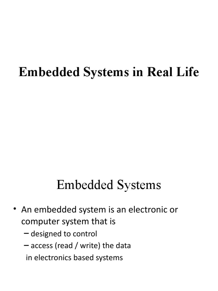 Embedded Systems in Real Life | PDF | Cricket | Embedded System