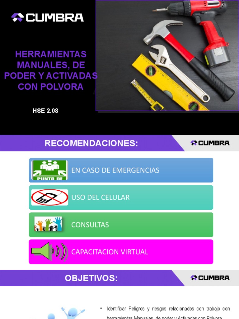Herramientas Manuales de Poder y Activadas Con Polvora 2021 Cumbra | PDF | Herramientas