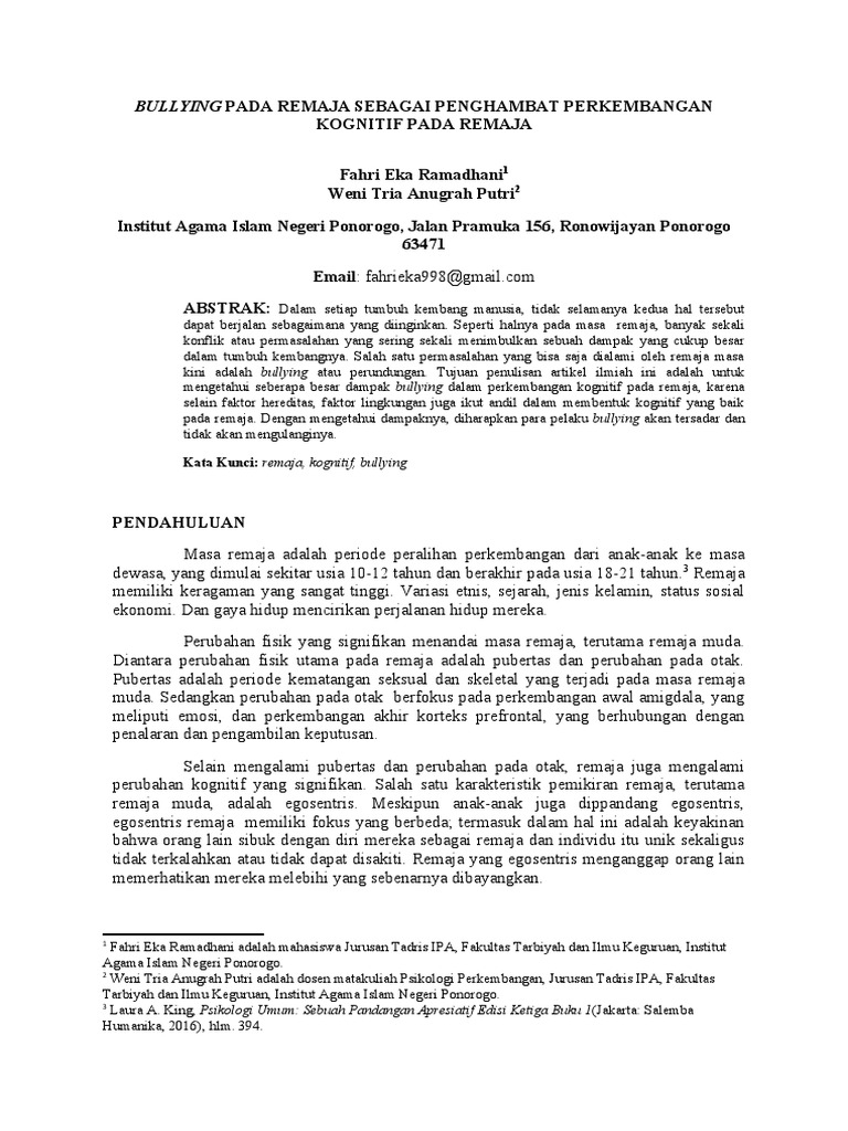 Fahri Eka Ramadhani - 207190020 - IPA A - Psikologi Perkembangan | PDF | Kesehatan Holistik ...