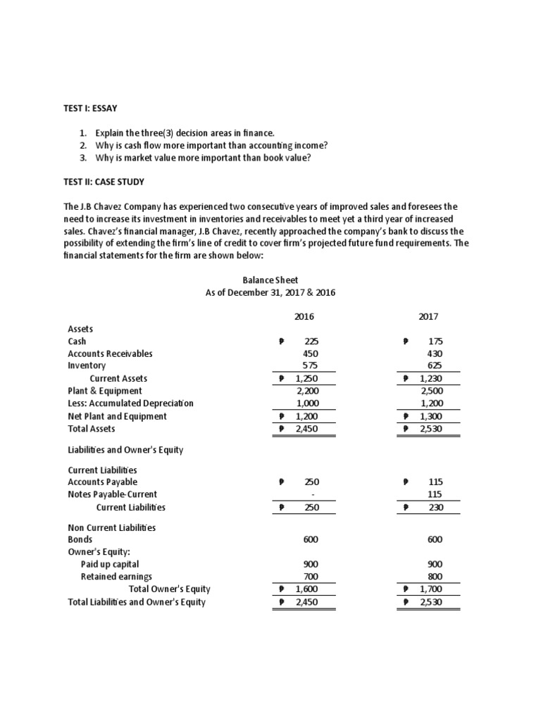 Exercises and Case Study - Financial Management | Download Free PDF ...