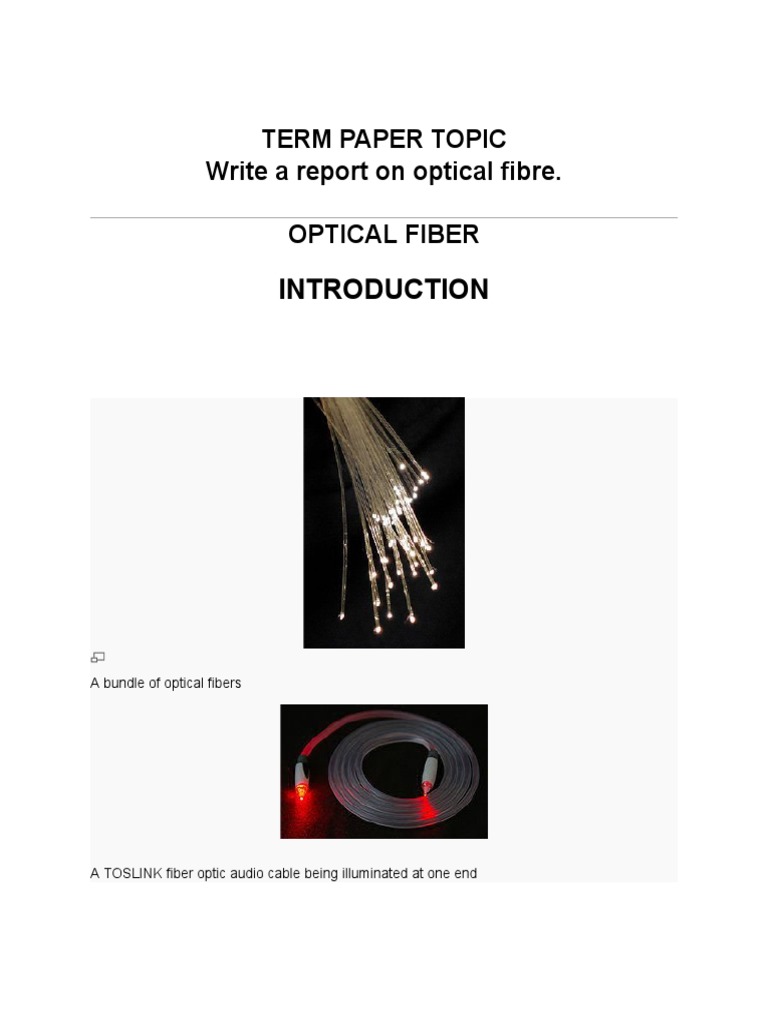 Sahil Term Paper Material Science | PDF | Optical Fiber | Attenuation