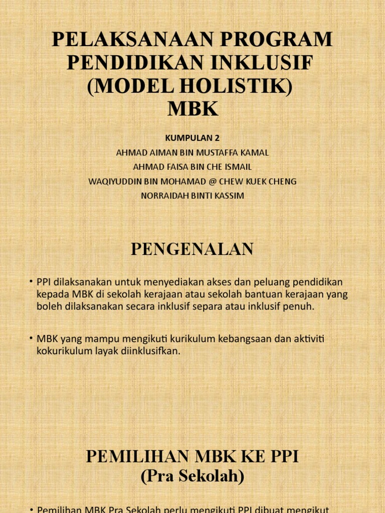 Pelaksanaan Program Ppi Pdf