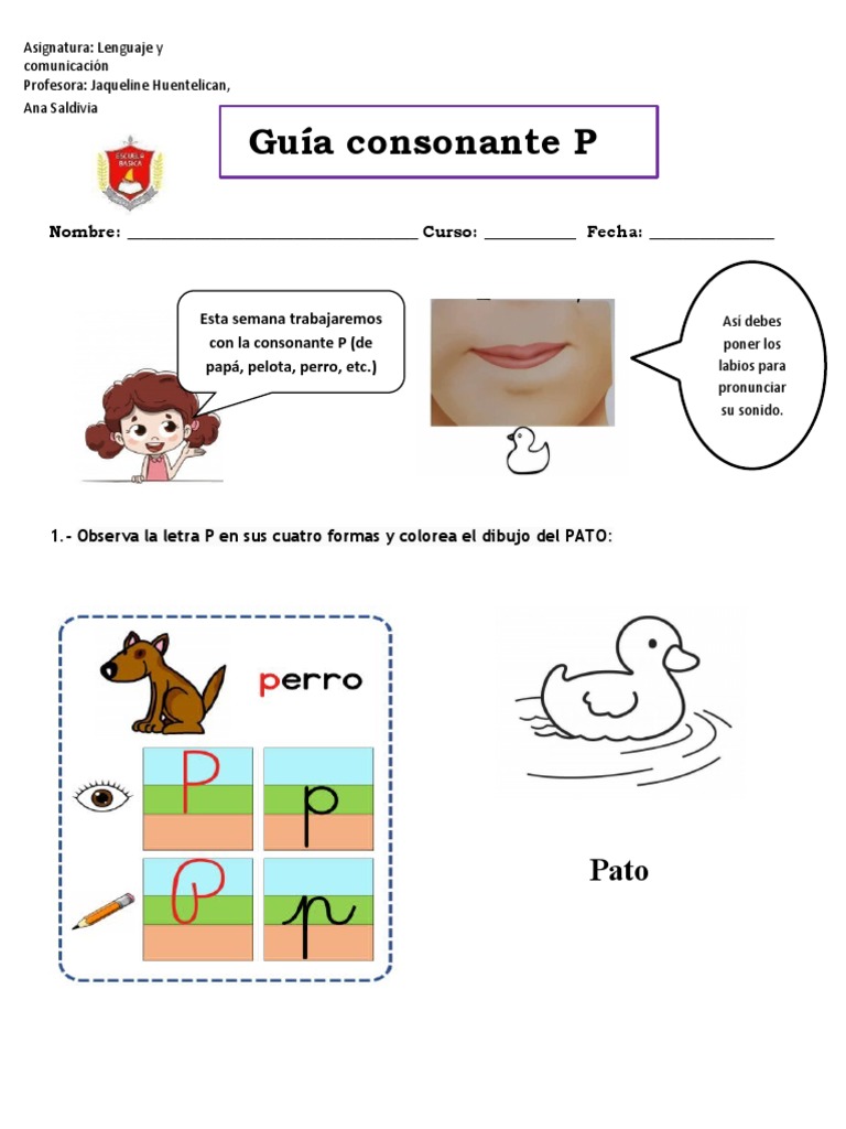Guía Consonante P | PDF | Lingüística