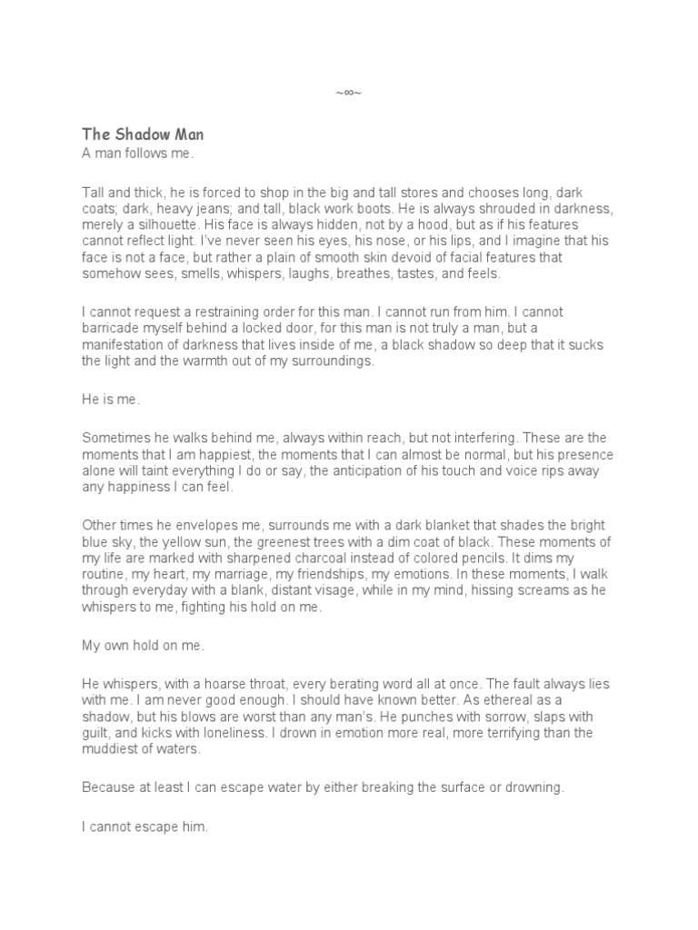 The Shadow Man Short Story | PDF