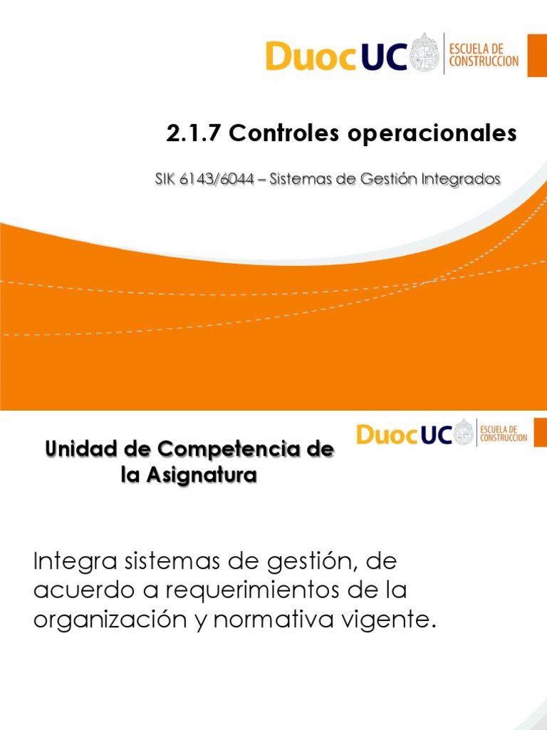 Unidad II - A Controles - Operacionales | PDF | Planificación | Business