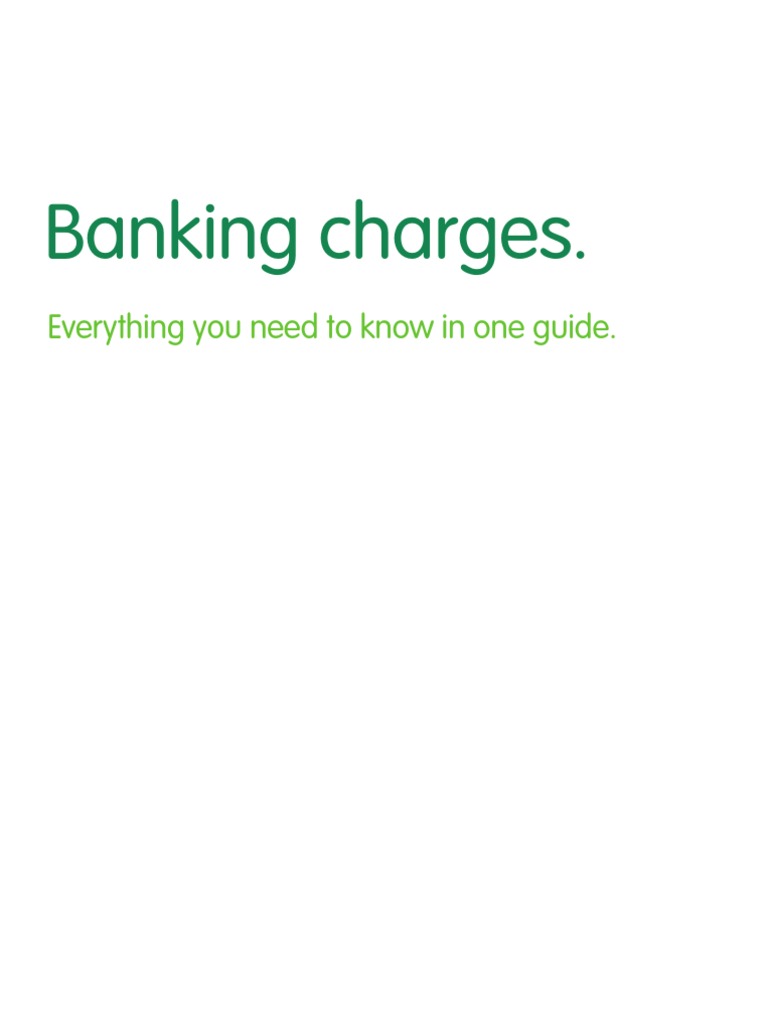 Banking Charges.: Everything You Need To Know in One Guide | PDF