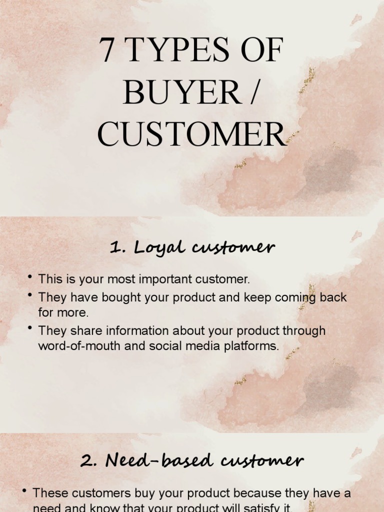 7 Types of Buyer | PDF