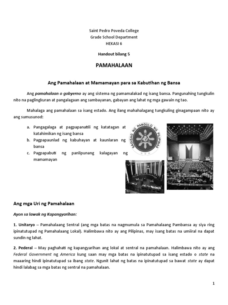 PAMAHALAAN Ang Pamahalaan at Mamamayan P | PDF