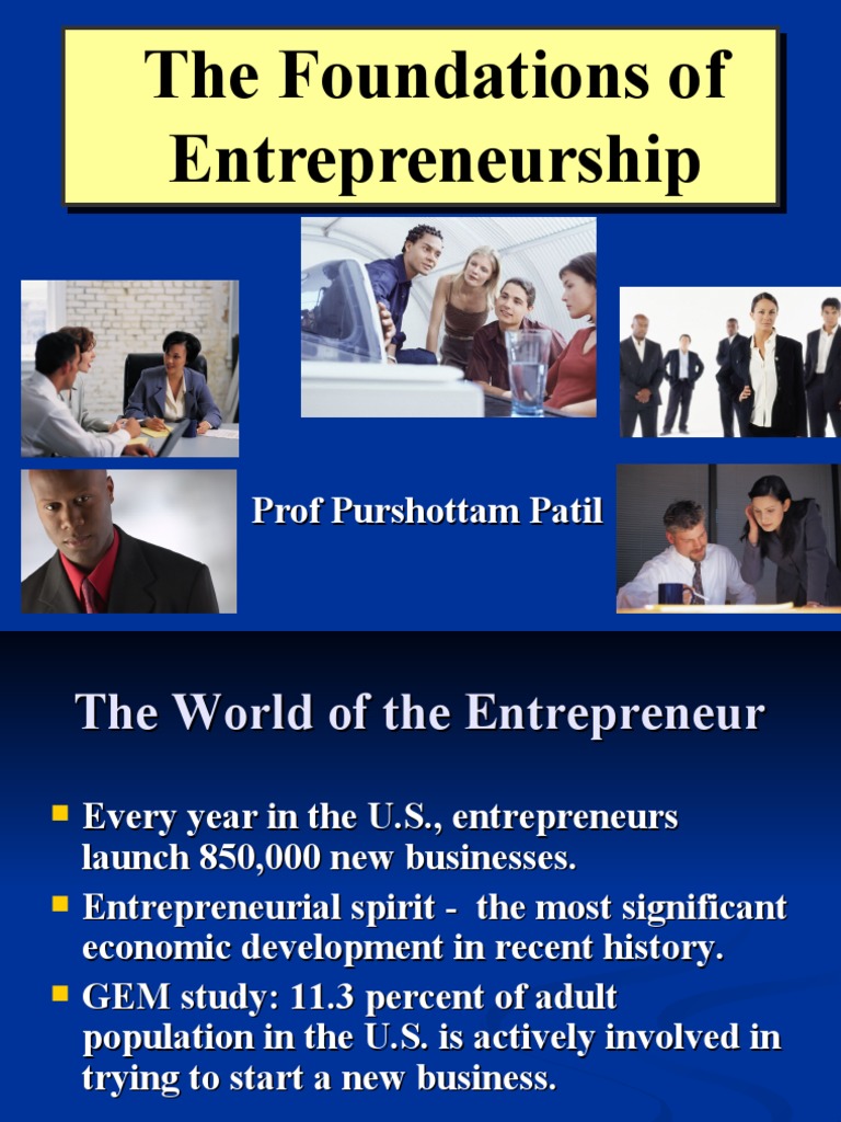 The Foundations of Entrepreneurship | PDF | Entrepreneurship | Economies
