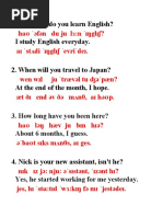 Basic Phrases in Karen Language | PDF