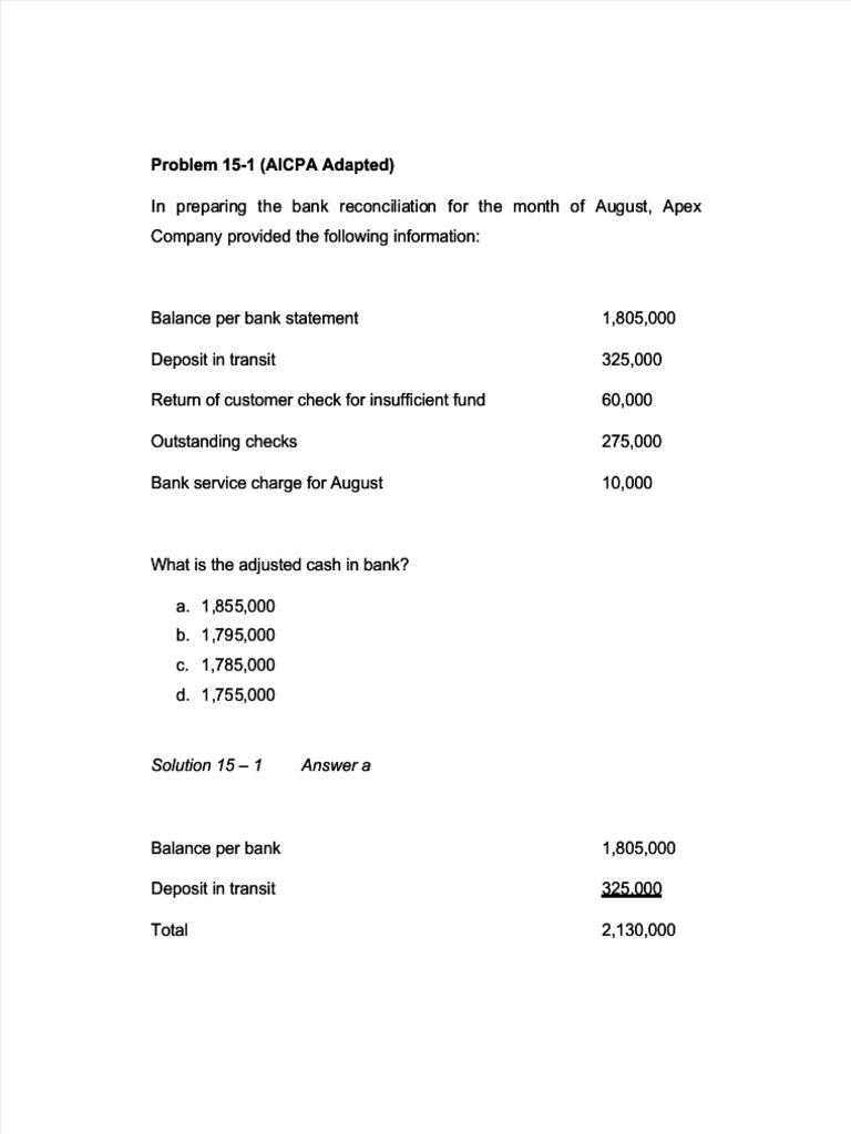 PDF Prac Acc Chapter 15 16docxdocx DD | PDF | Deposit Account | Banks