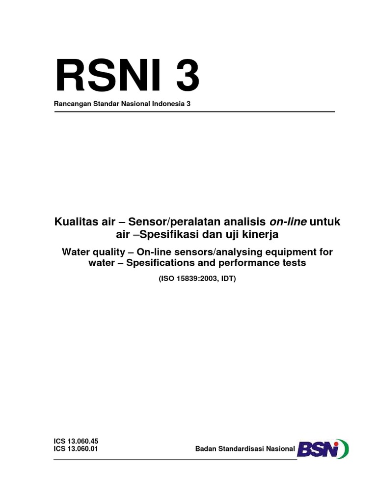 Rsni3 Adopsi Iso 15839-2003 | PDF