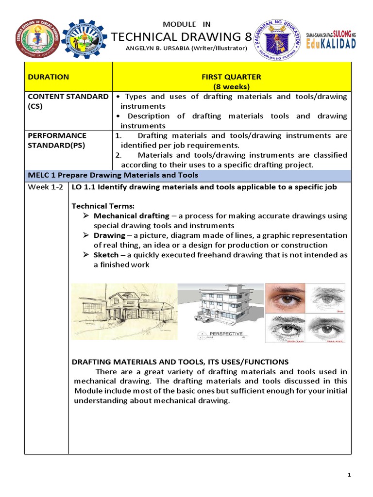 Tech Draw 8 First Quarter | PDF | Technical Drawing | Drawing