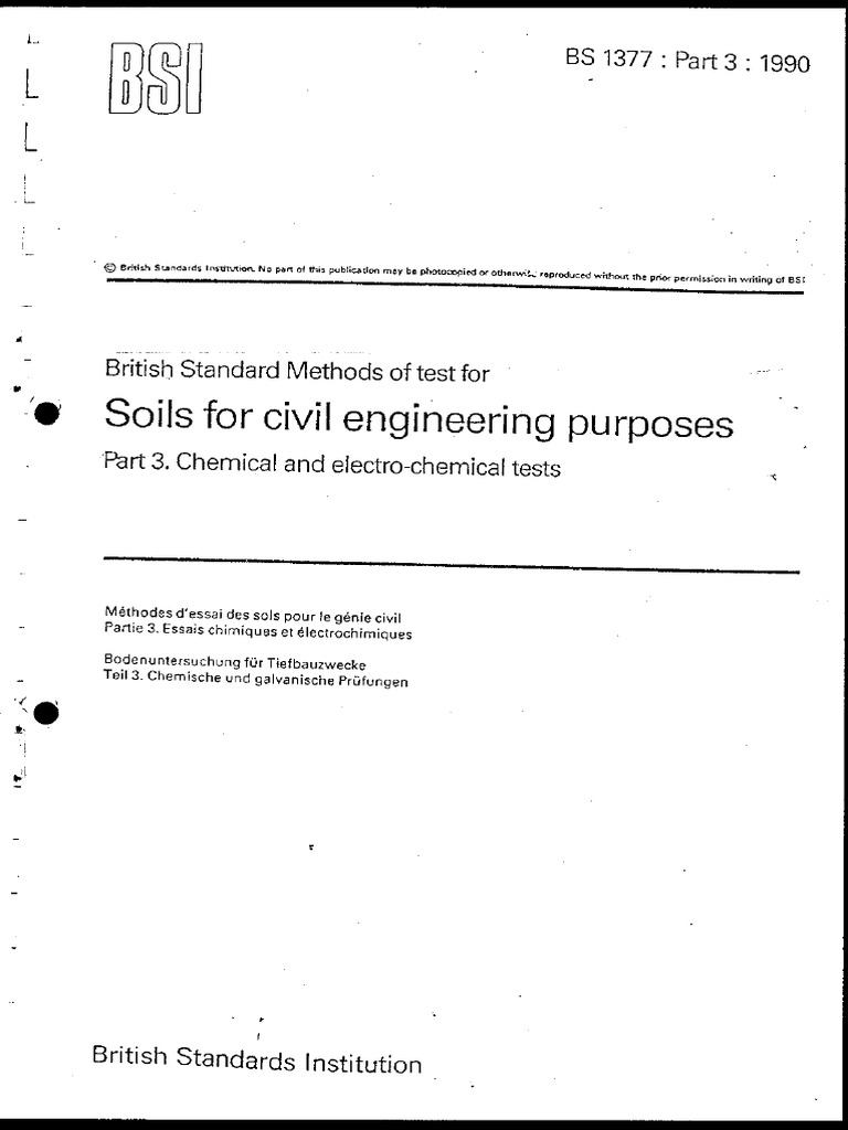 BS 1377 - Part3 | PDF