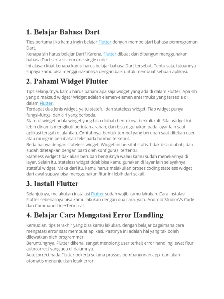 Belajar Flutter | PDF