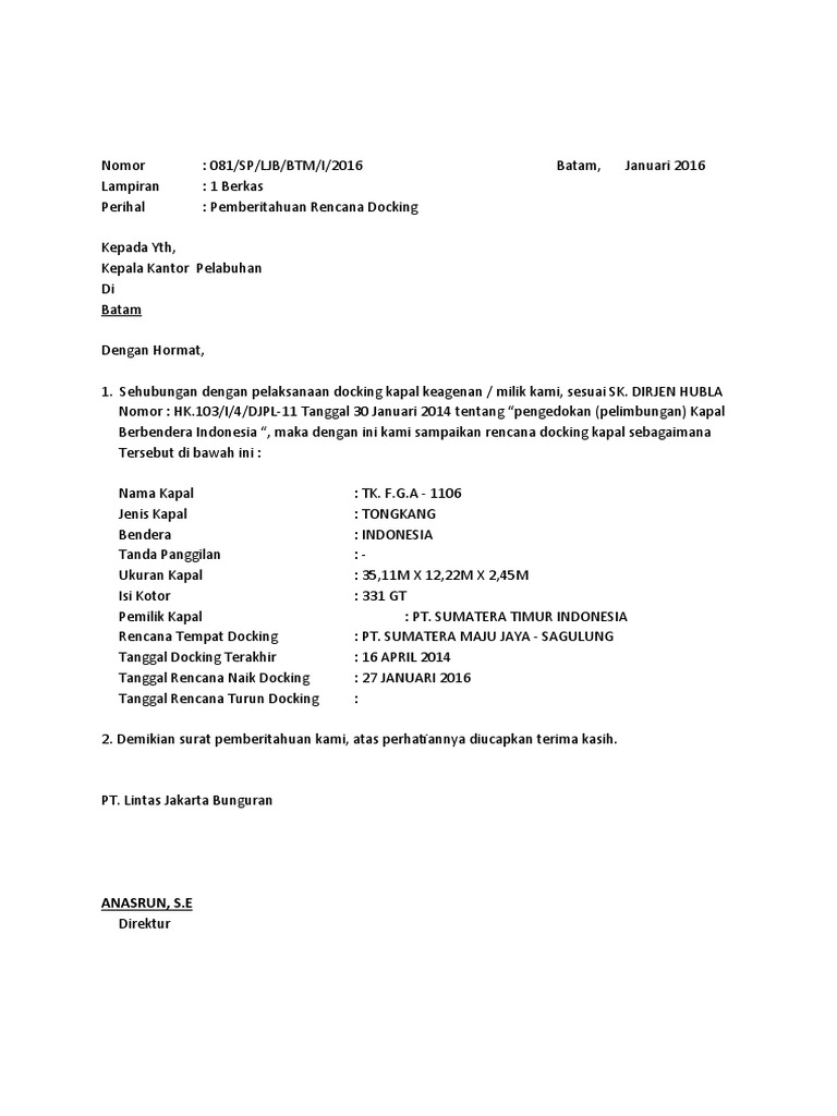 Pemberitahuan Docking 2 | PDF | Sains & Matematika