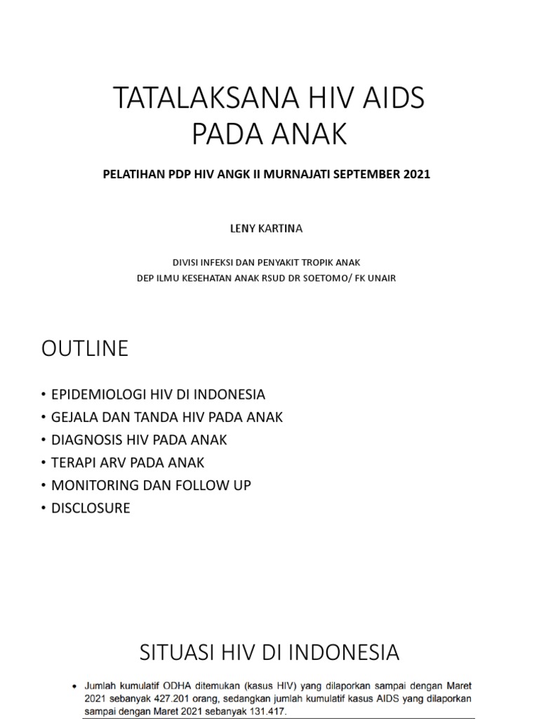 Tatalaksana Hiv Aids 2021 | PDF