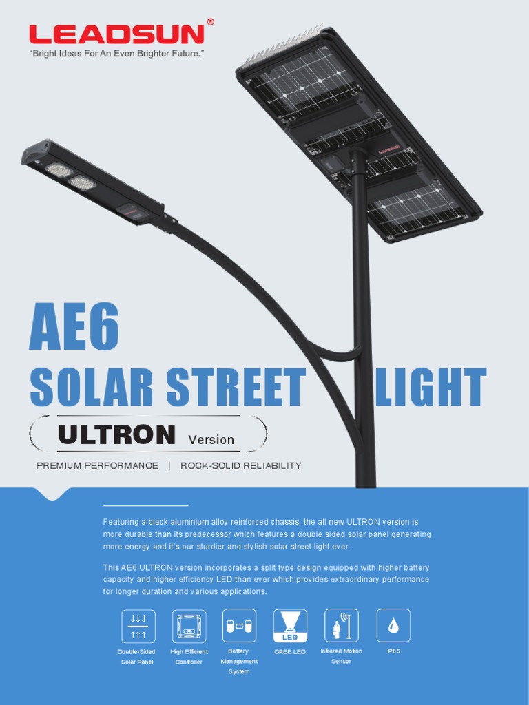 ULTRON AE6 Env1.3 SPEC-compressed | PDF | Solar Panel | Solar Power