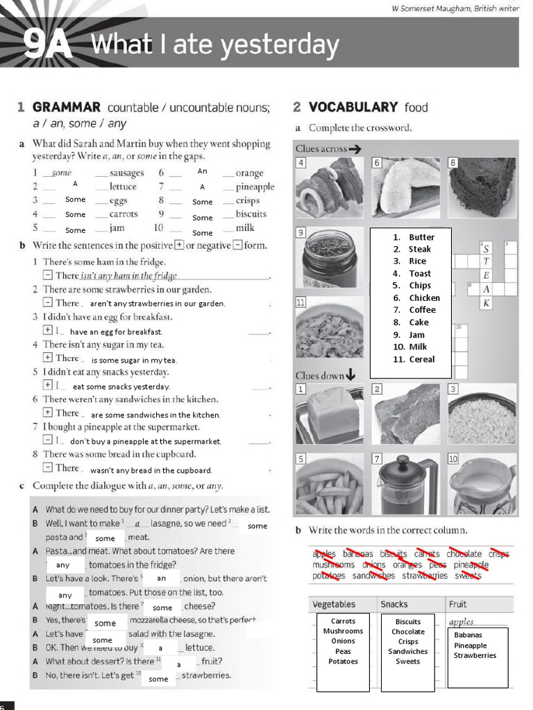 Unit 9 - Workbook Parte 1 | PDF | Food And Drink | Foods