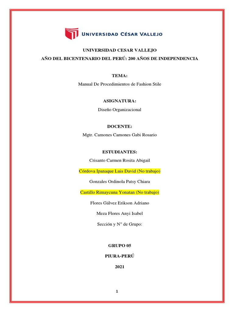 Manual de Procedimientos de Producción | PDF | Calidad (comercial ...