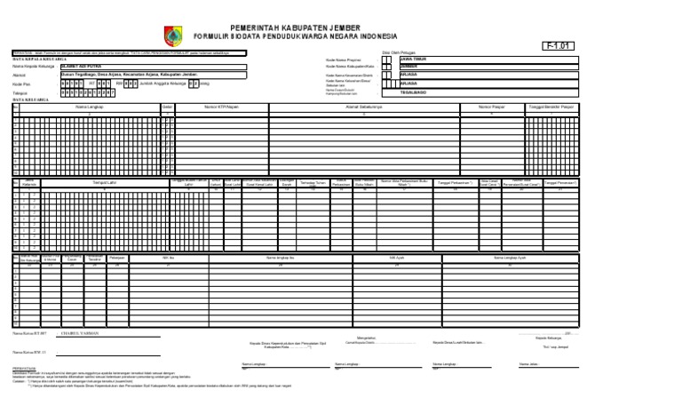 Formulir F1 01 | PDF
