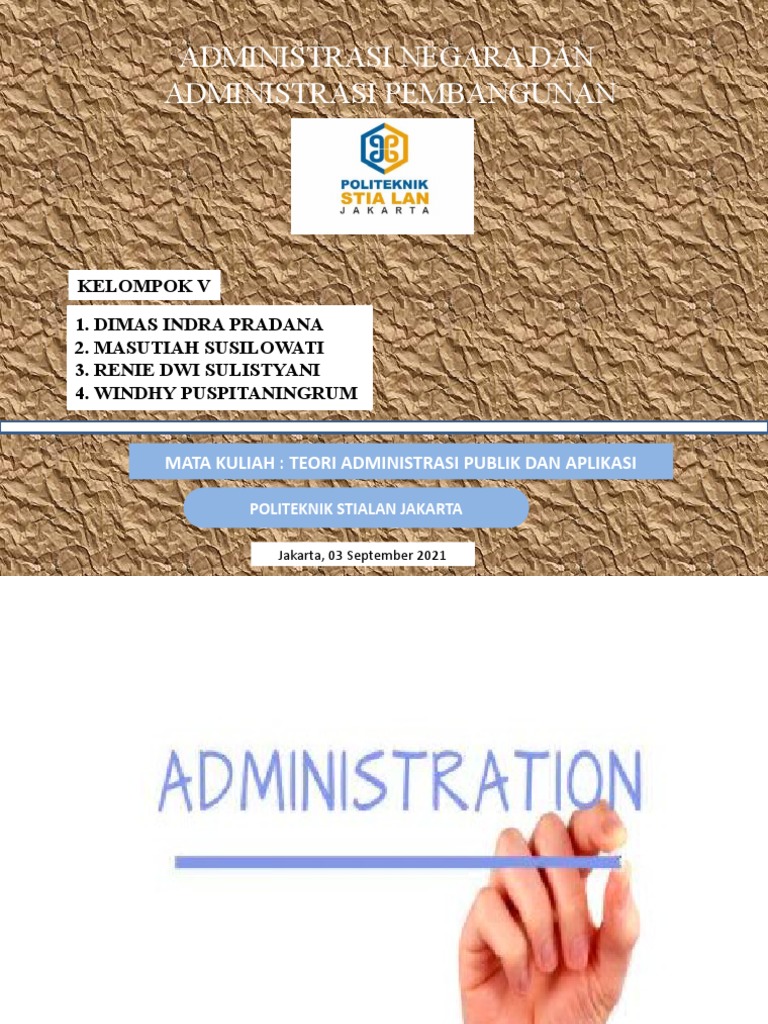 Administrasi Pembangunan dan Negara | PDF | Karier & Perkembangan | Politik