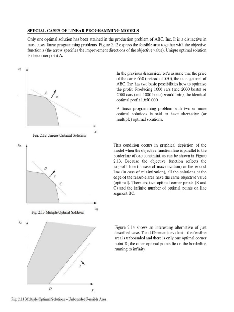 Special Cases of Linear Programming Models (Part 3) | PDF ... Special Cases of Linear Programming Models (Part 3) | PDF ...