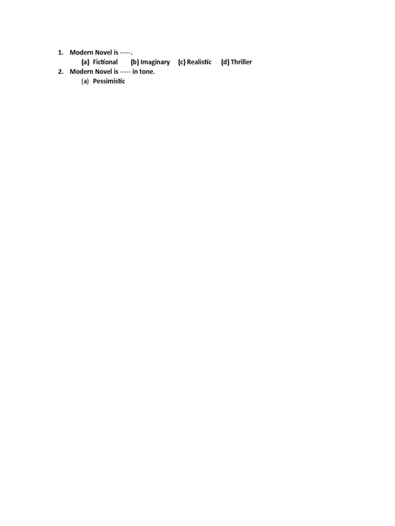 (A) Pessimistic | PDF | Classics | General Fiction