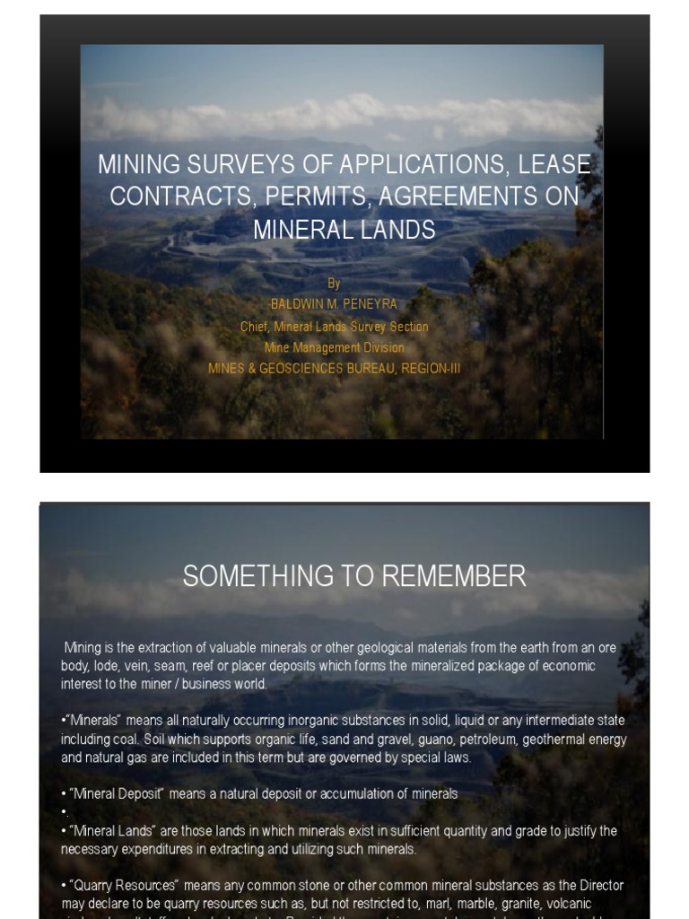 Mining Act - MGB - MiningSurveys | PDF | Mining | Mineral Rights