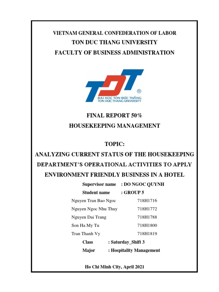 Ton Duc Thang University Faculty of Business Administration: Vietnam ...