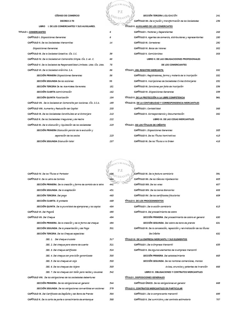 Estructura Del Código de Comercio Por Articulos | PDF | Sociedad de responsabilidad limitada ...