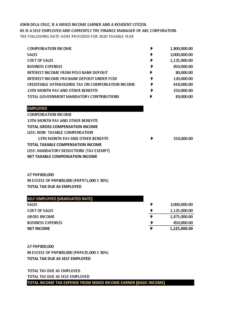 Activity 3 Gross Income | PDF | Taxes | Income Tax