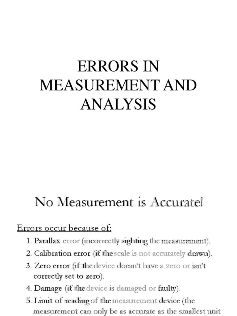Errors in Measurement Analysis Saravana Selvi | PDF | Observational Error | Mean