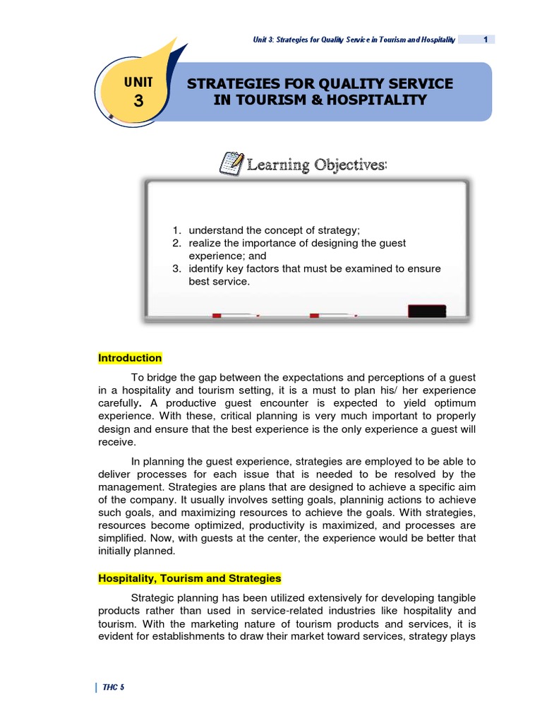 Chapter 3 Strategies For Quality Service in Tourism and Hospitality ...