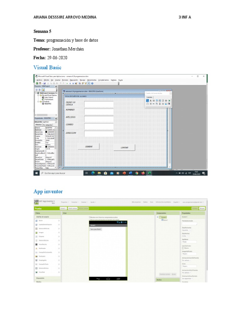 Semana 5 29 Visual y App Inventor | PDF | Lenguaje de programación ...