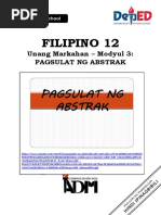 M2 Filipino Sa Piling Larang Akademiks MODYUL 2 GR 12 ABSTRAK | PDF
